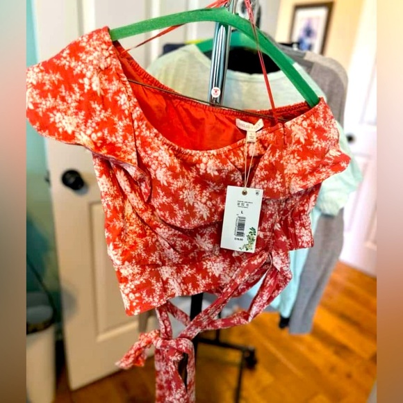 Chelsea & Violet | Tops | Nwt Chelsea And Violet Floral Orange Womens ...